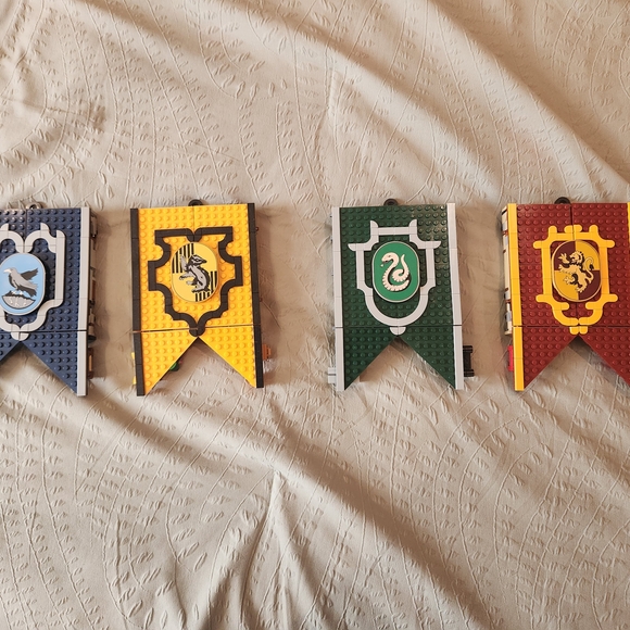 Lego | Toys | Lego Crest Banners In Blue Yellow Green And Red Harry ...